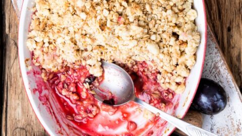 Mary Berry Plum Crumble | British Chefs Table
